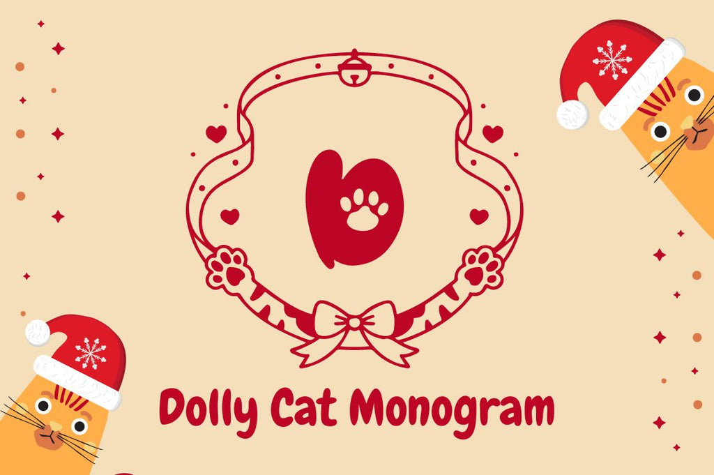 Dolly Cat Monogram - So Fontsy