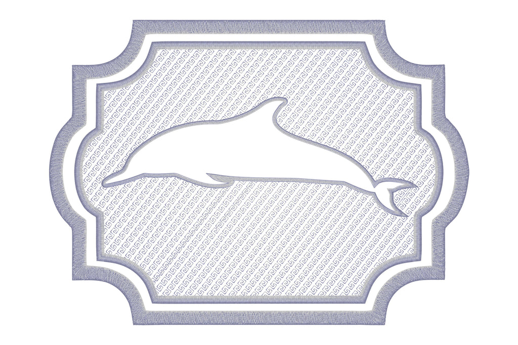 dolphin embossed machine embroidery digital download - So Fontsy