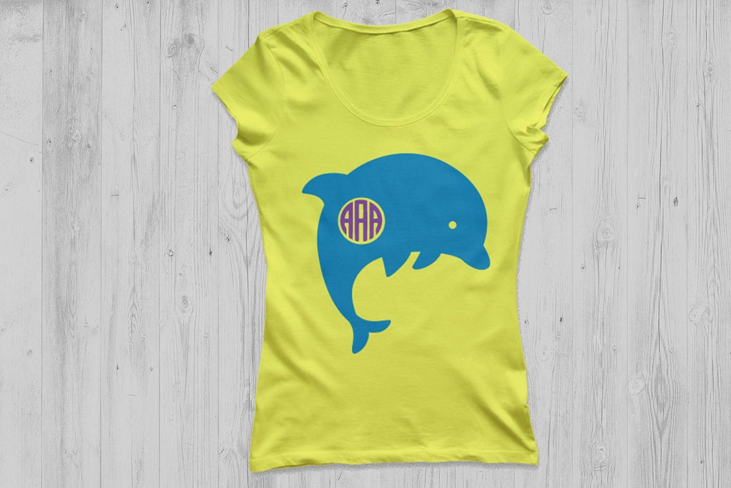 Dolphin Monogram| Sea Animals SVG Cut Files - So Fontsy