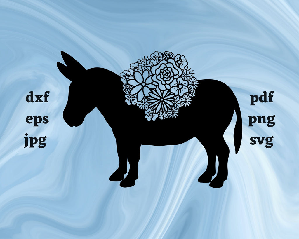 Donkey Mandala SVG Cut File - So Fontsy