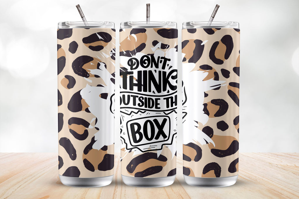 Don't Think Outside The Box 20oz Tumbler Wrap - So Fontsy