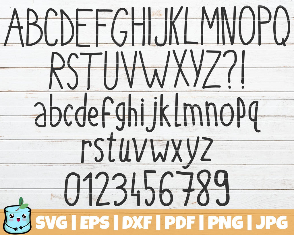 Doodle Alphabet And Numbers - So Fontsy