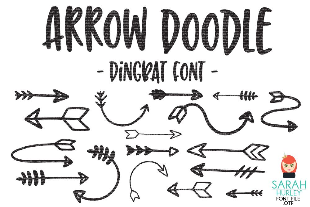 Doodle Arrow Dingbat Font - So Fontsy