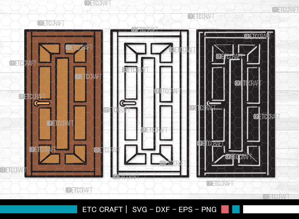 Door Clipart SVG | Open Door Svg | Door Frame Svg | Front Door Svg ...