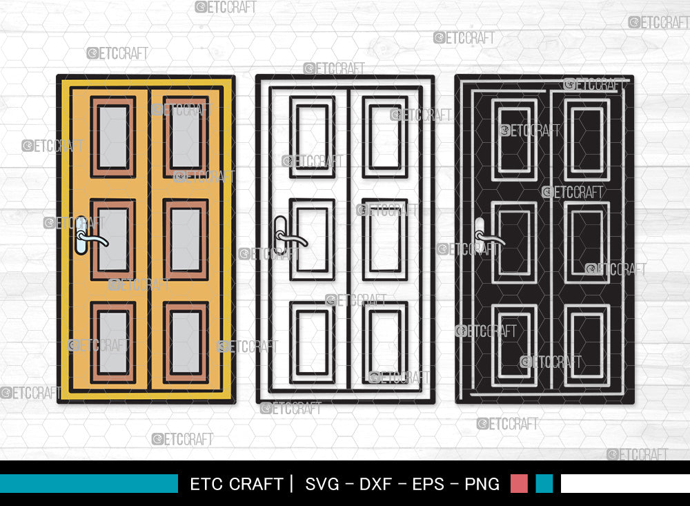 Door Clipart SVG | Open Door Svg | Door Frame Svg | Front Door Svg ...