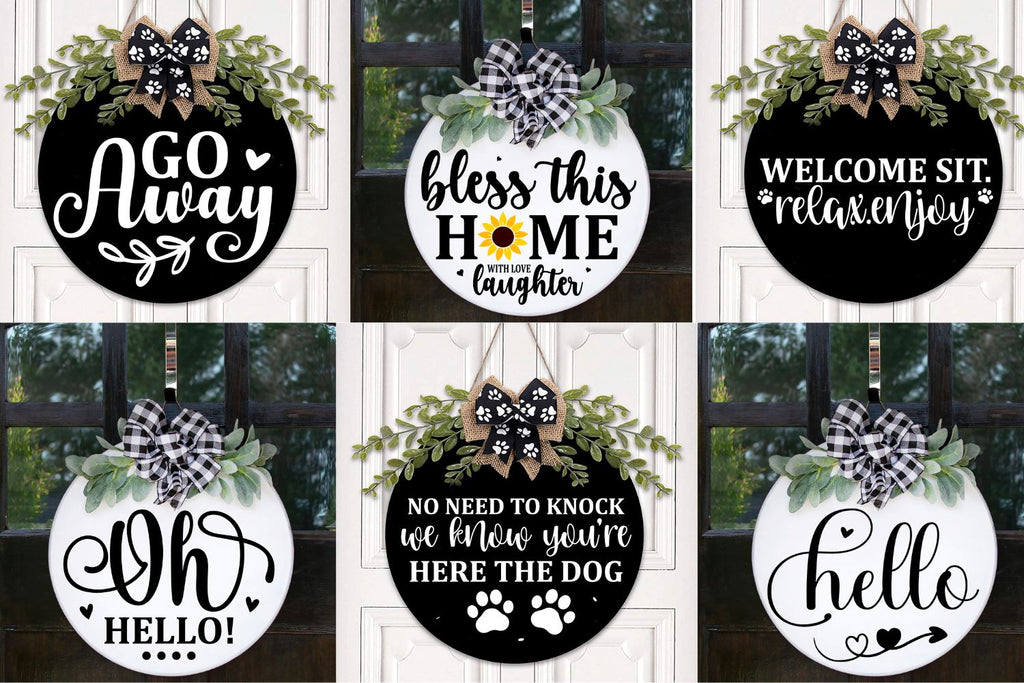 Door Sign SVG Bundle - So Fontsy