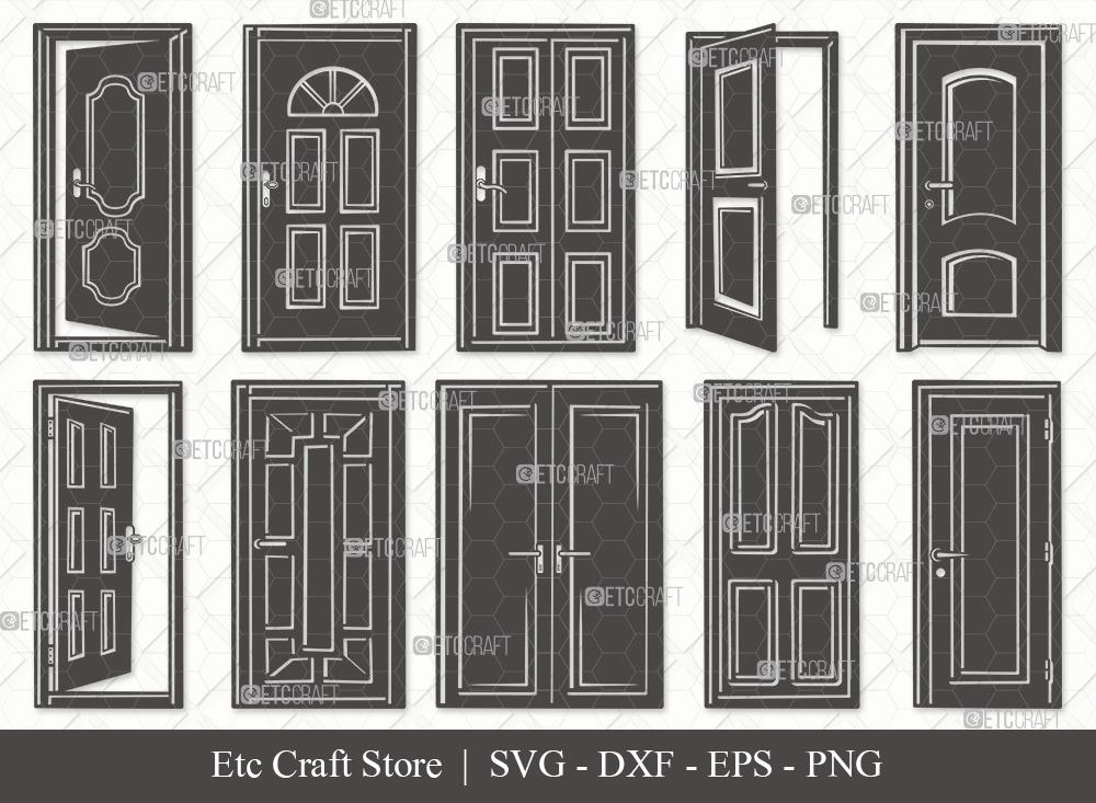 Door Silhouette SVG Cut File | Open Boor Svg | Door Frame Svg | Front ...
