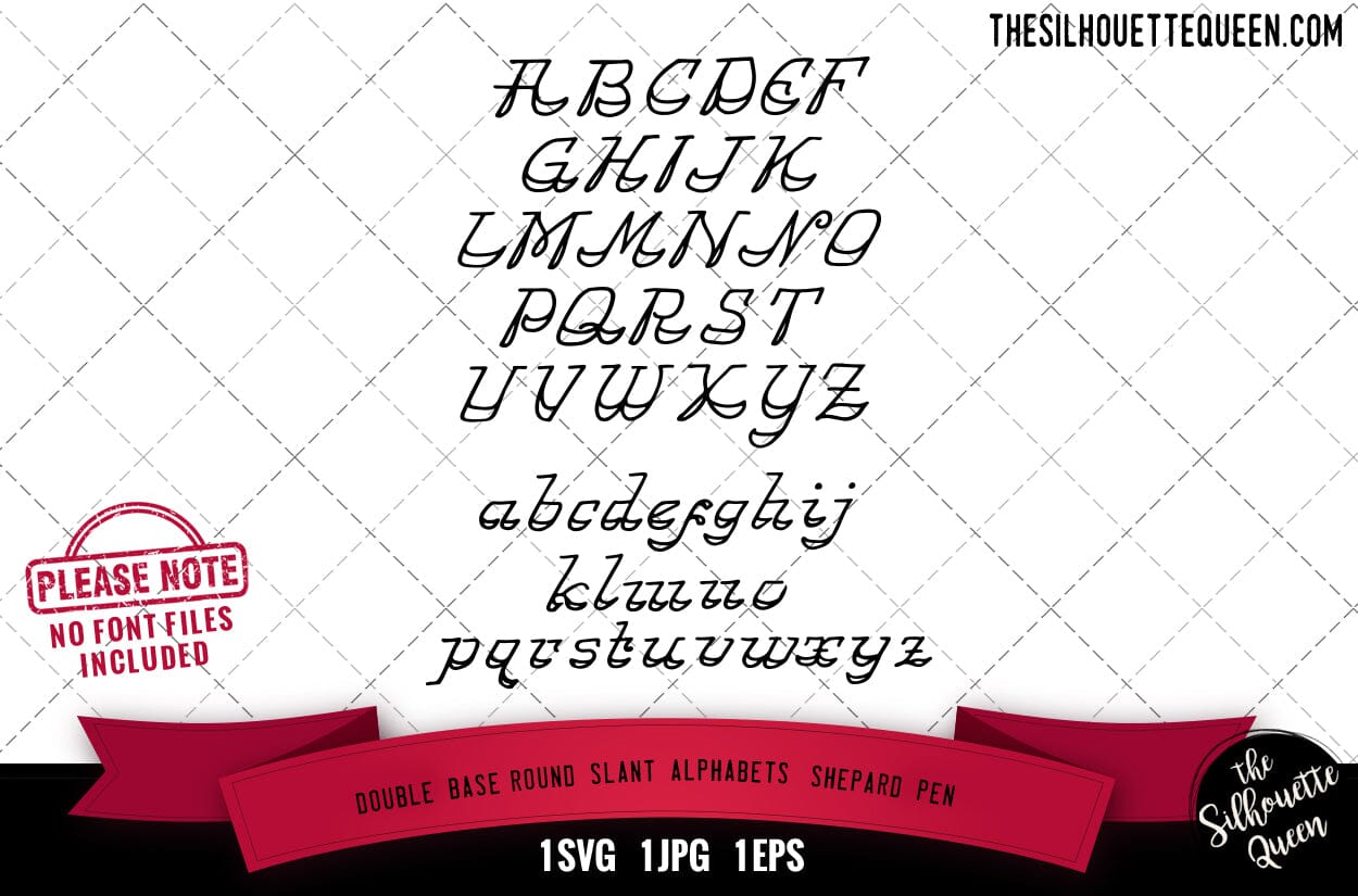 Double Base, Round Slant Alphabets, Shepard Pen alphabets - ABC letters ...