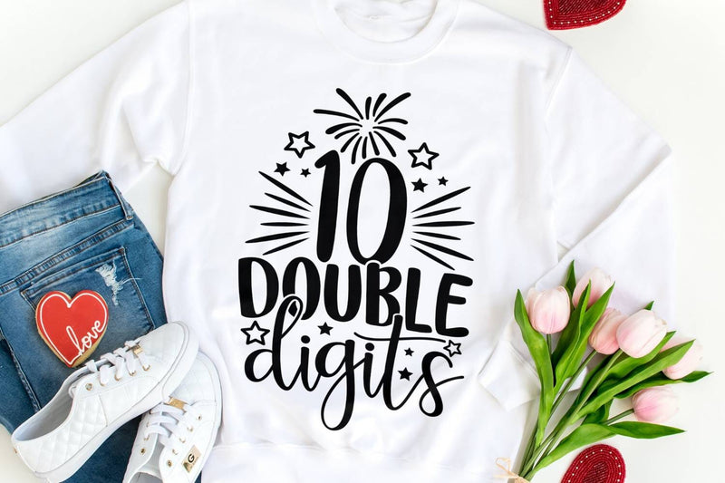 Double Digits| 10th Birthday SVG Cutting Files. - So Fontsy