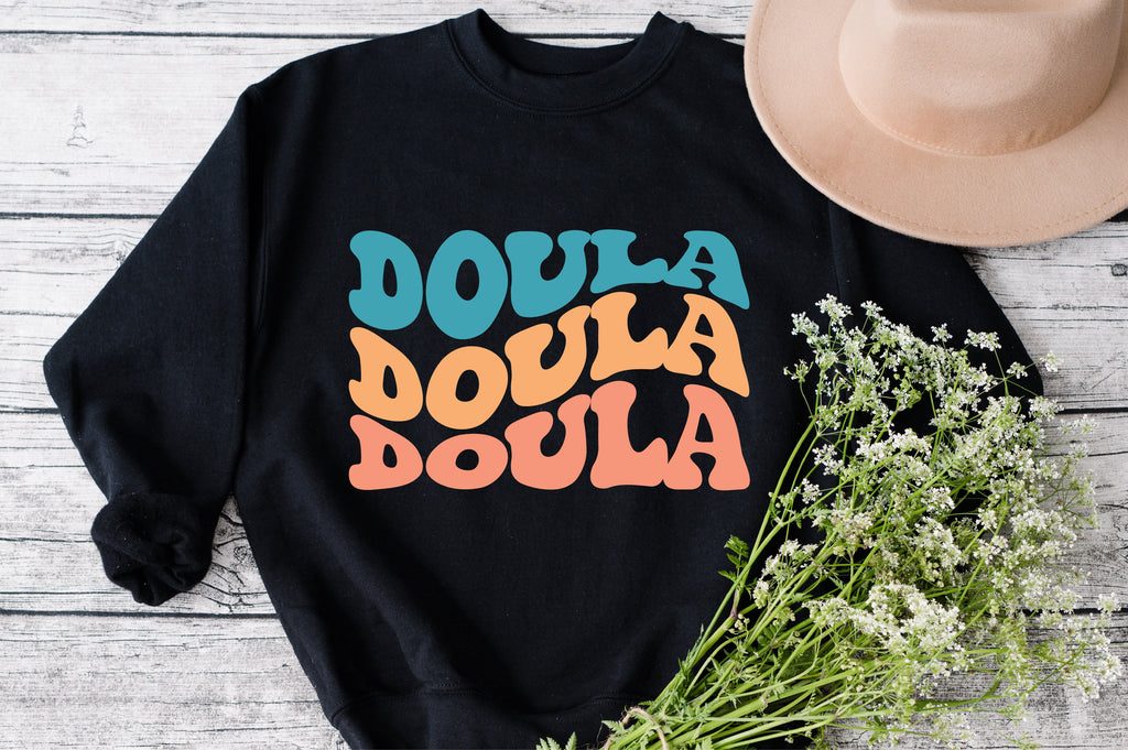 Doula Svg Png Pdf Eps, Trendy svg, Shirt Design Idea, Wavy Stacked ...