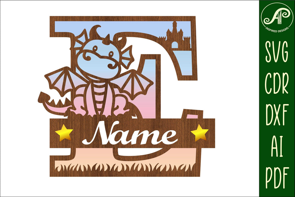 Dragon Capital Monogram Letter E SVG Cut - So Fontsy