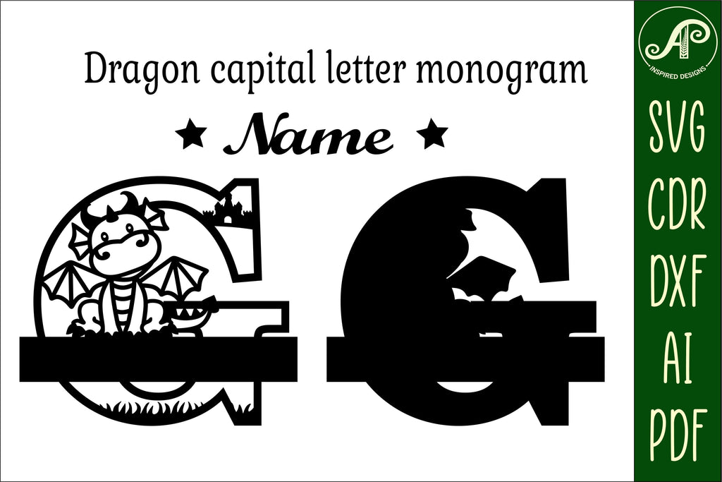 Dragon Capital Monogram Letter G SVG Cut - So Fontsy