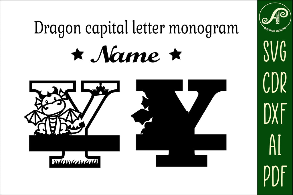 Dragon Capital Monogram Letter Y SVG Cut - So Fontsy