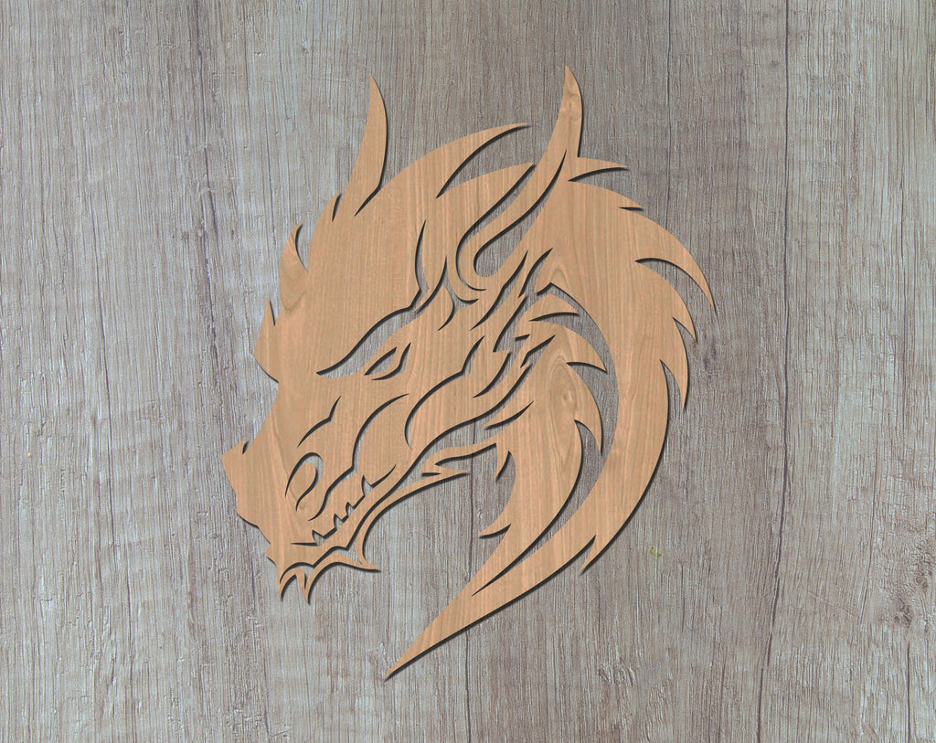 Dragon Laser SVG Cut File, Dragon Glowforge File, Dragon Head DXF ...
