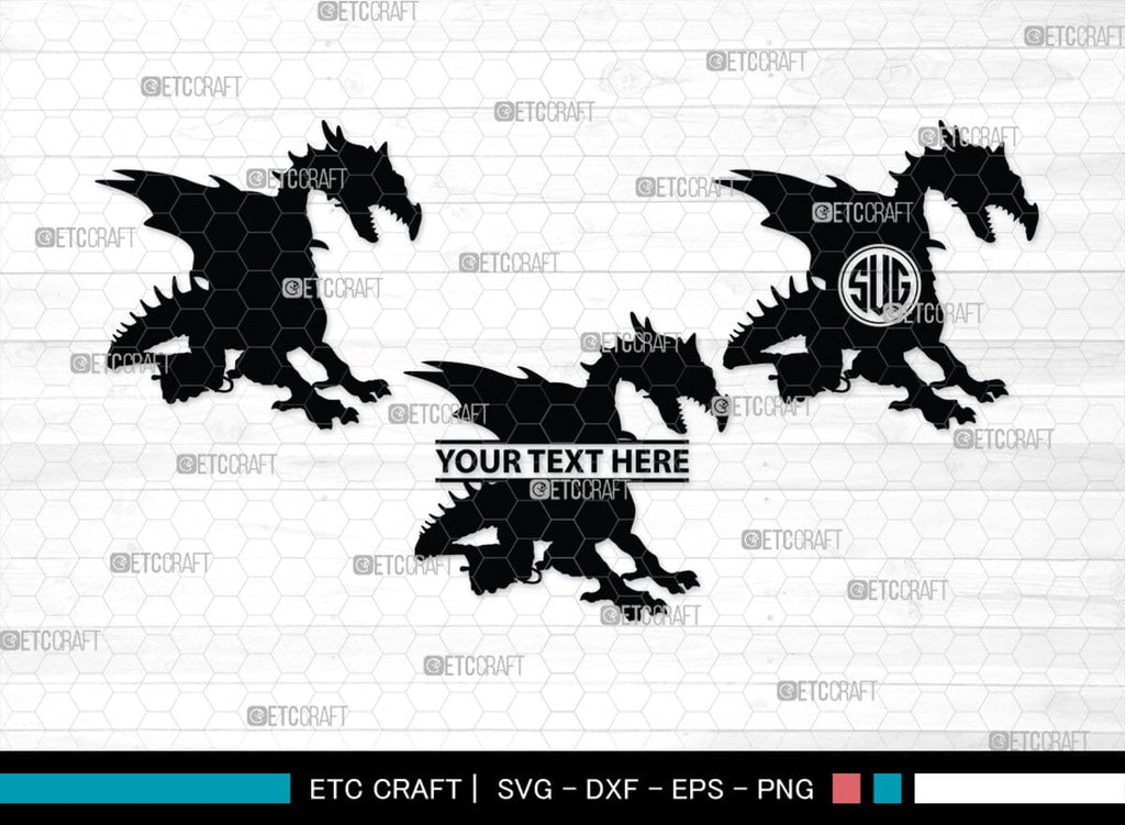 Dragon Monogram, Dragon Silhouette, Dragon SVG, Chinese Dragon Svg ...