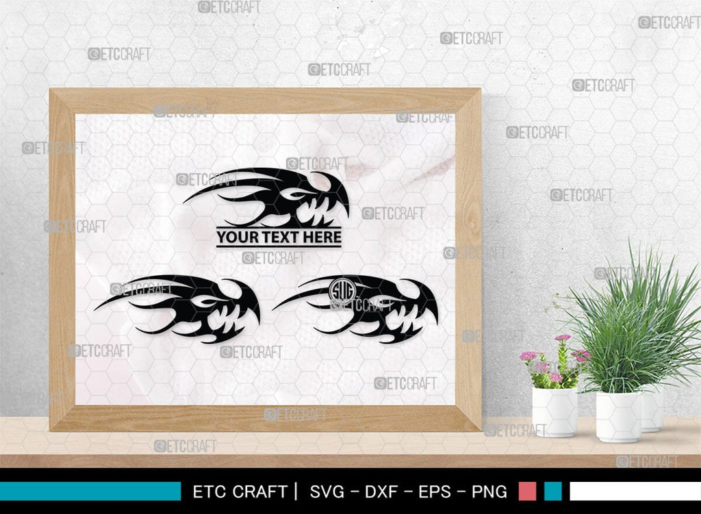 Dragon Monogram, Dragon Silhouette, Dragon SVG, Chinese Dragon Svg ...