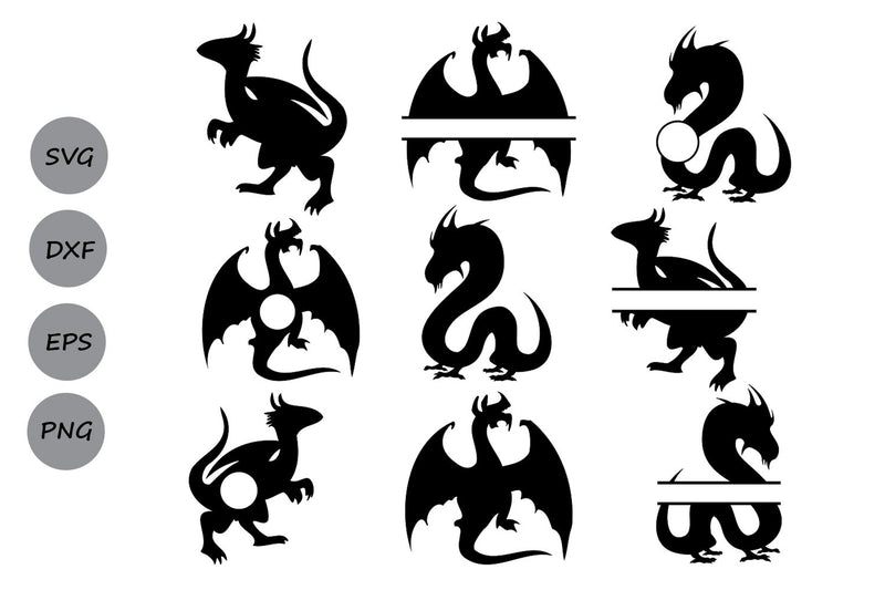 Dragon Monogram| Dragon SVG Cut Files - So Fontsy