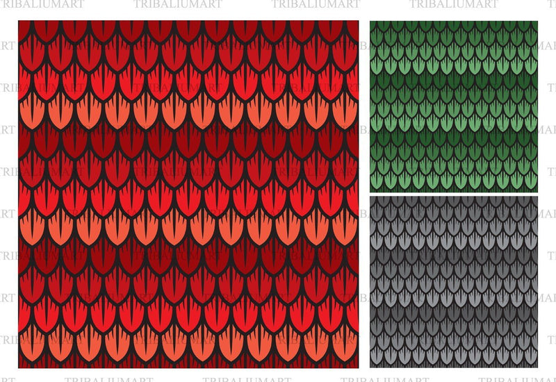 Dragon scales seamless pattern. Cut files for Cricut. Clip Art ...