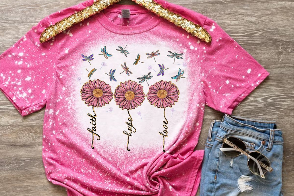 Dragonfly Faith Hope Love Daisy Flower PNG - So Fontsy