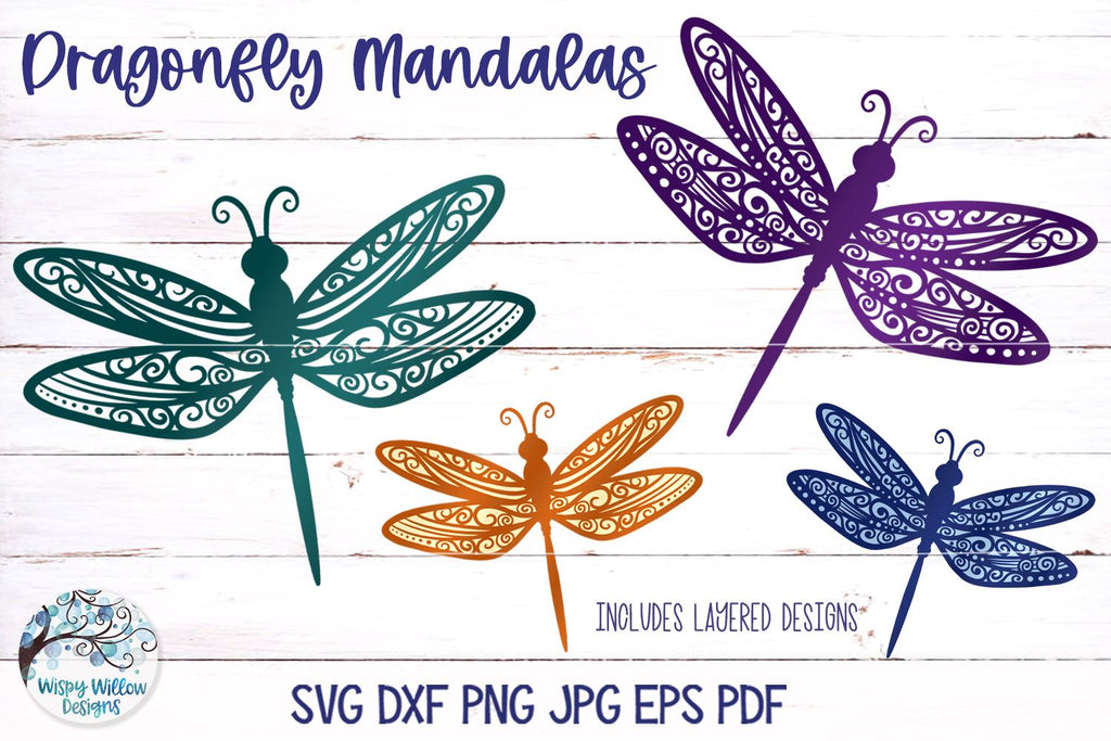 Dragonfly Mandala SVG Bundle - So Fontsy