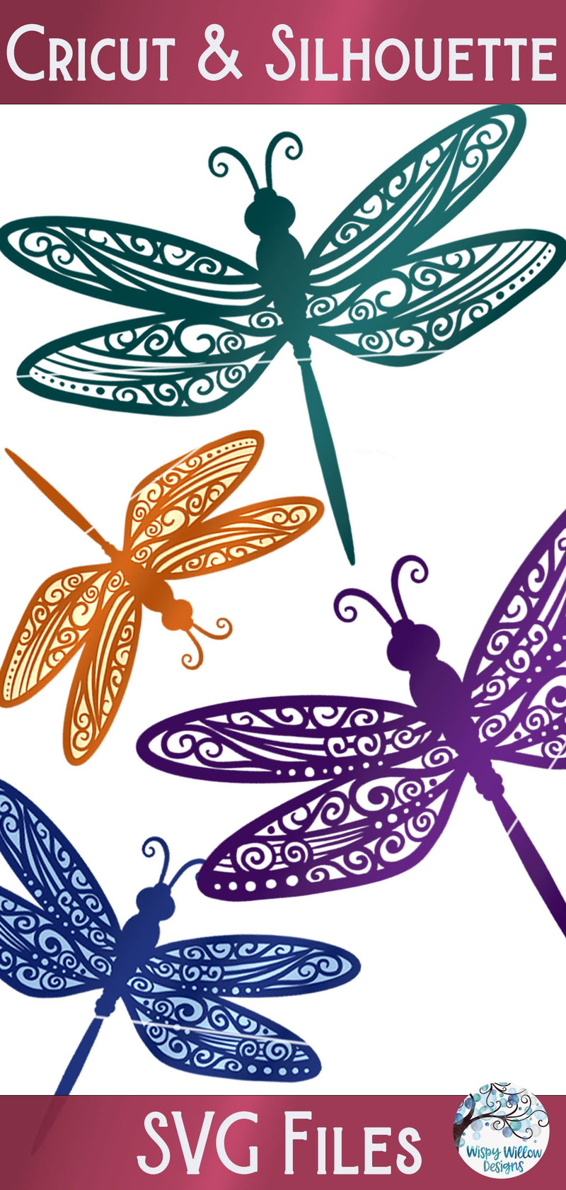 Dragonfly Mandala SVG Bundle - So Fontsy