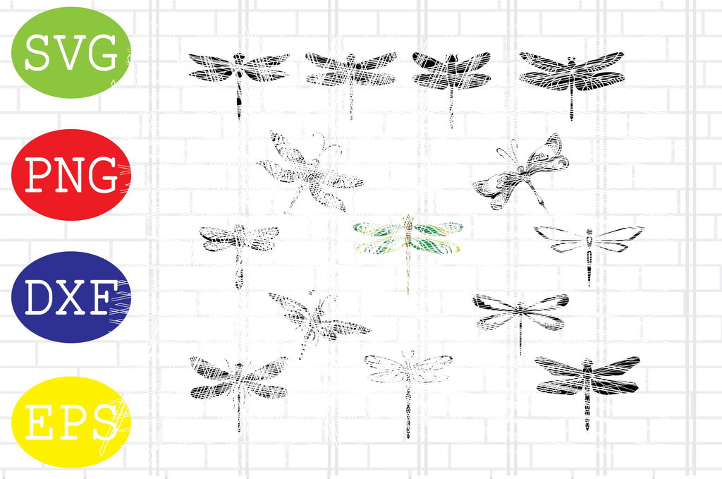 Dragonfly SVG Bundle, Dragonfly dxf, Dragonfly png, Dragonfly eps ...