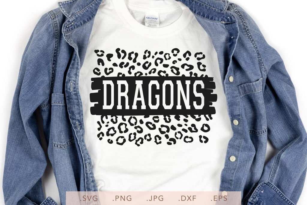 Dragons Leopard Design SVG DXF JPG PNG EPS | School Team Spirit | Team ...