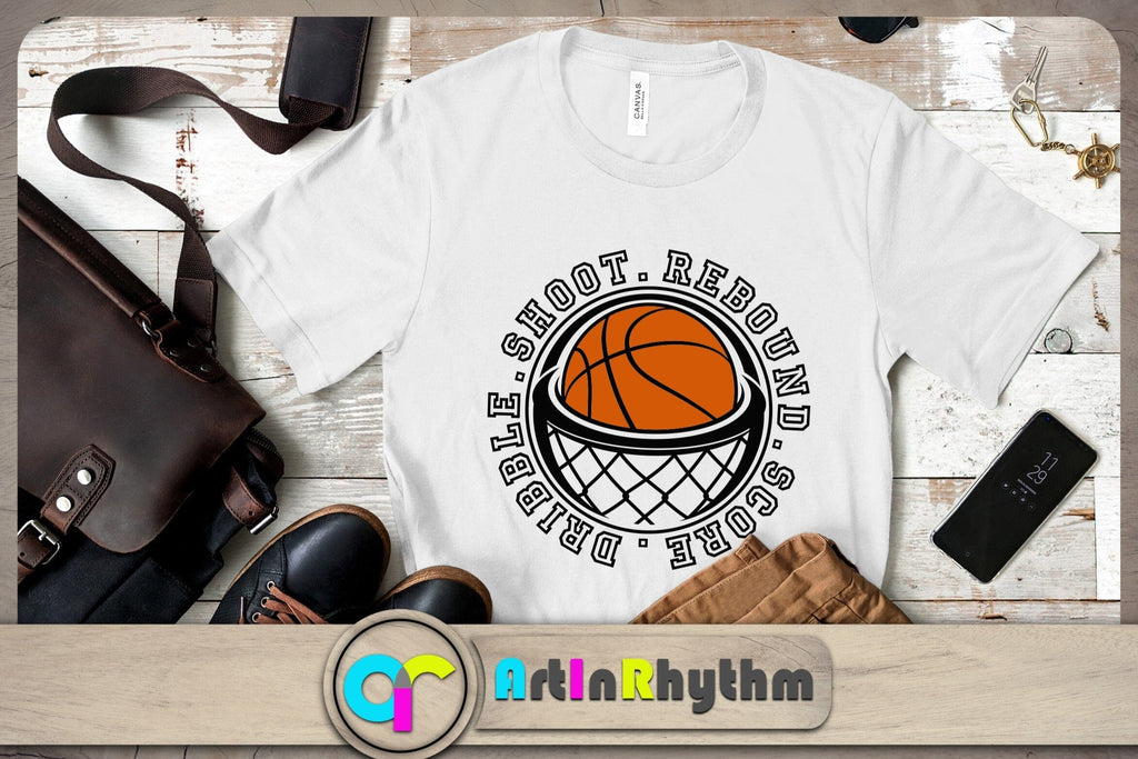 Dribble Shoot Rebound Score Svg, Basketball Svg, Basketball Team Svg ...