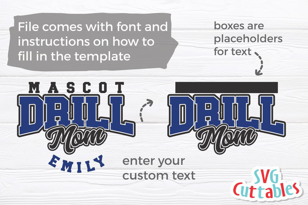 Drill svg - Drill Team Cut File - Drill Mom Template 004 - svg - eps ...