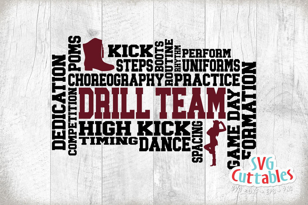 Drill svg - Drill Team Cut File - Drill Team Word Art - Subway Art - s ...