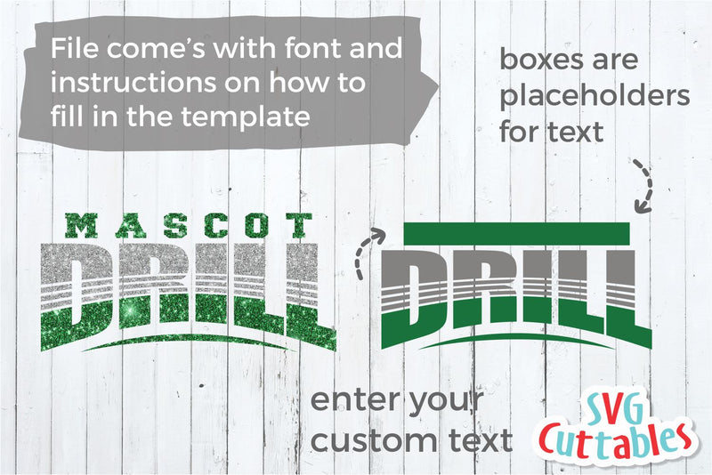 Drill Team Template 002 | SVG Cut File - So Fontsy