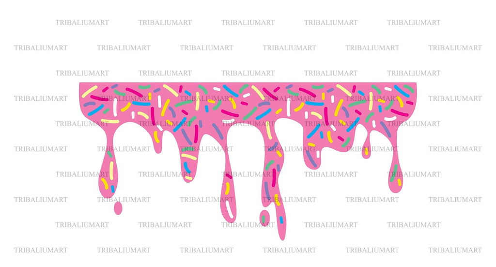 Dripping Donut Glaze. Cut files for Cricut. Clip Art silhouettes (eps ...