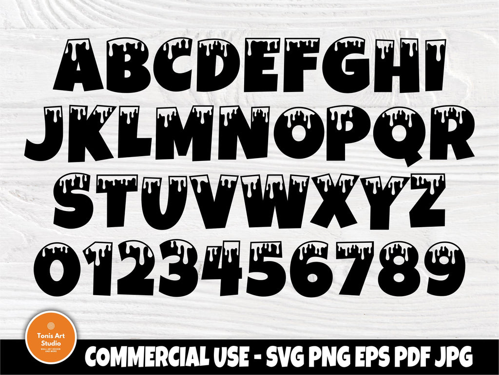 Dripping Font SVG | Dripping Alphabet | Dripping Cut Files | Dripping ...