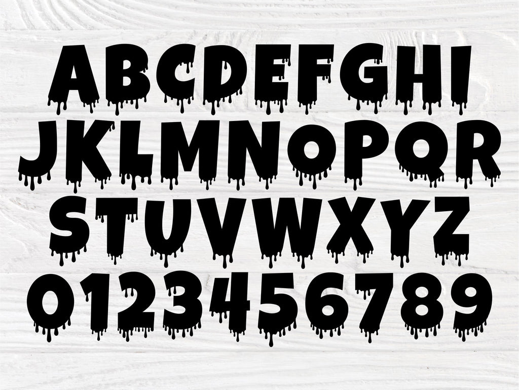 Dripping Font SVG, Dripping Letters, Alphabet Svg - So Fontsy