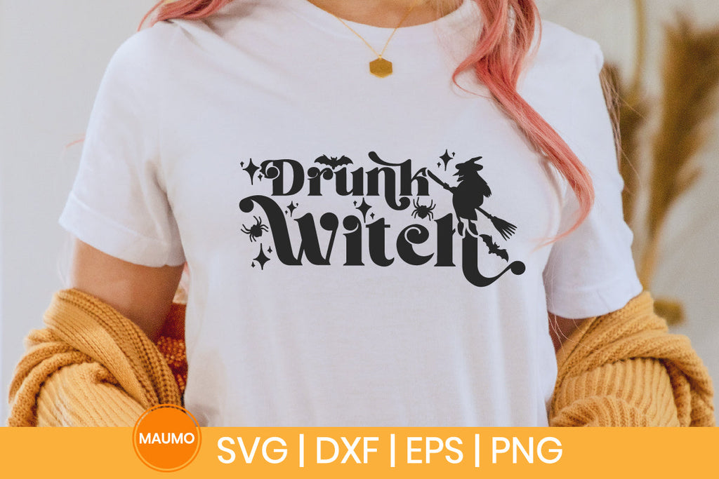 Drunk witch | Funny alloween svg quote - So Fontsy