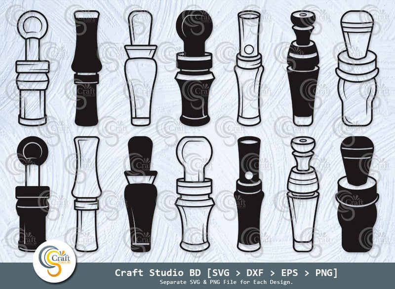Duck Call Silhouette, Duck Call SVG, Duck Whistle Svg, Mallard Duck ...
