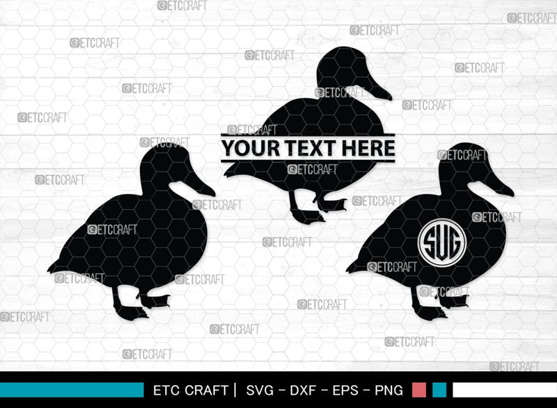 Duck Monogram, Duck Silhouette, Duck SVG, Flying Duck Svg, Hunting Svg ...
