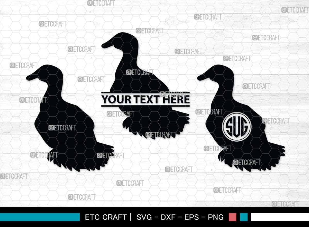 Duck Monogram, Duck Silhouette, Duck SVG, Flying Duck Svg, Hunting Svg ...