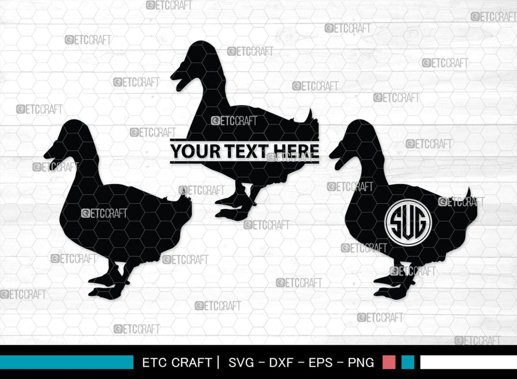 Duck Monogram, Duck Silhouette, Duck SVG, Flying Duck Svg, Hunting Svg ...