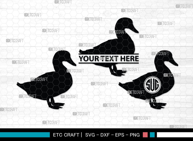Duck Monogram, Duck Silhouette, Duck SVG, Flying Duck Svg, Hunting Svg ...