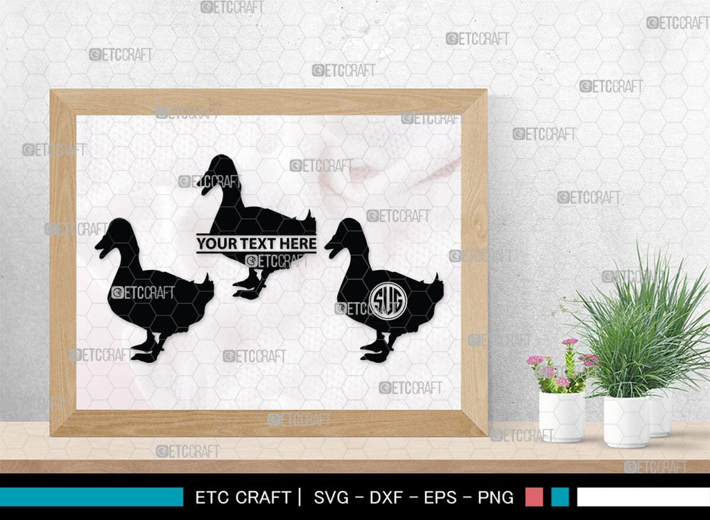 Duck Monogram, Duck Silhouette, Duck SVG, Flying Duck Svg, Hunting Svg ...