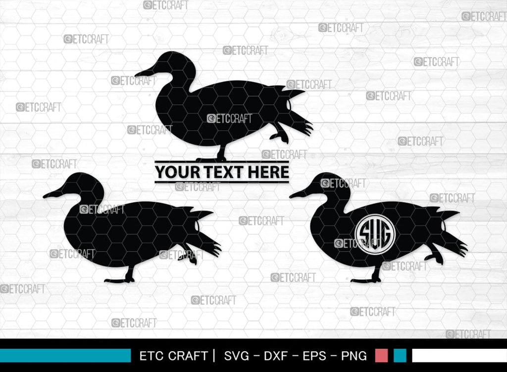 Duck Monogram, Duck Silhouette, Duck SVG, Flying Duck Svg, Hunting Svg ...