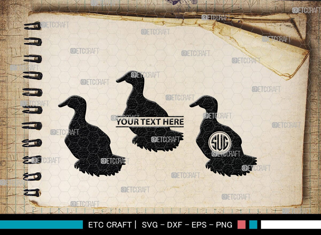 Duck Monogram, Duck Silhouette, Duck SVG, Flying Duck Svg, Hunting Svg ...