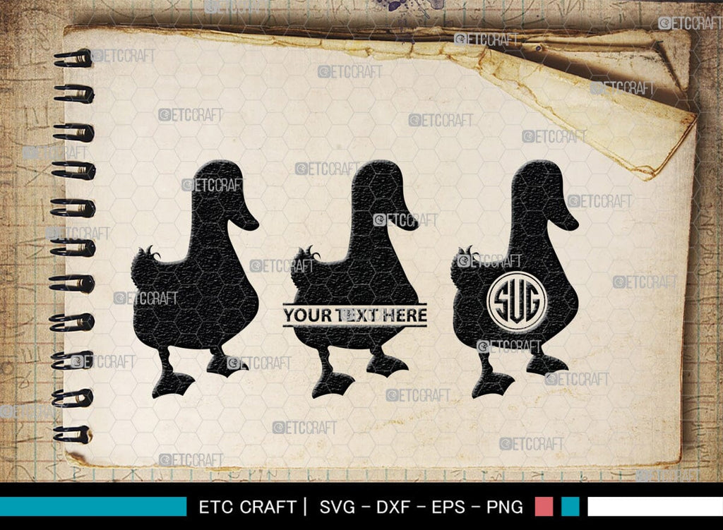 Duck Monogram, Duck Silhouette, Duck SVG, Flying Duck Svg, Hunting Svg ...