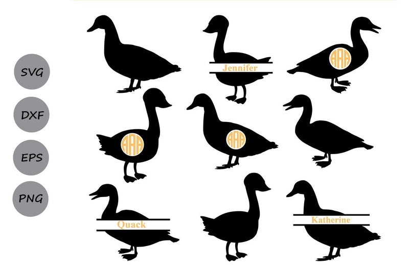 Duck Monogram| Duck SVG Cut Files - So Fontsy