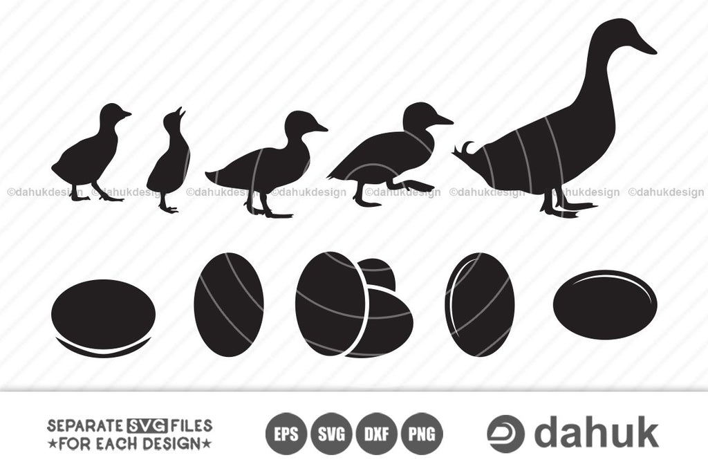 Ducks svg, Mom and Baby Ducks vector bundle, Ducks svg for silhouette ...