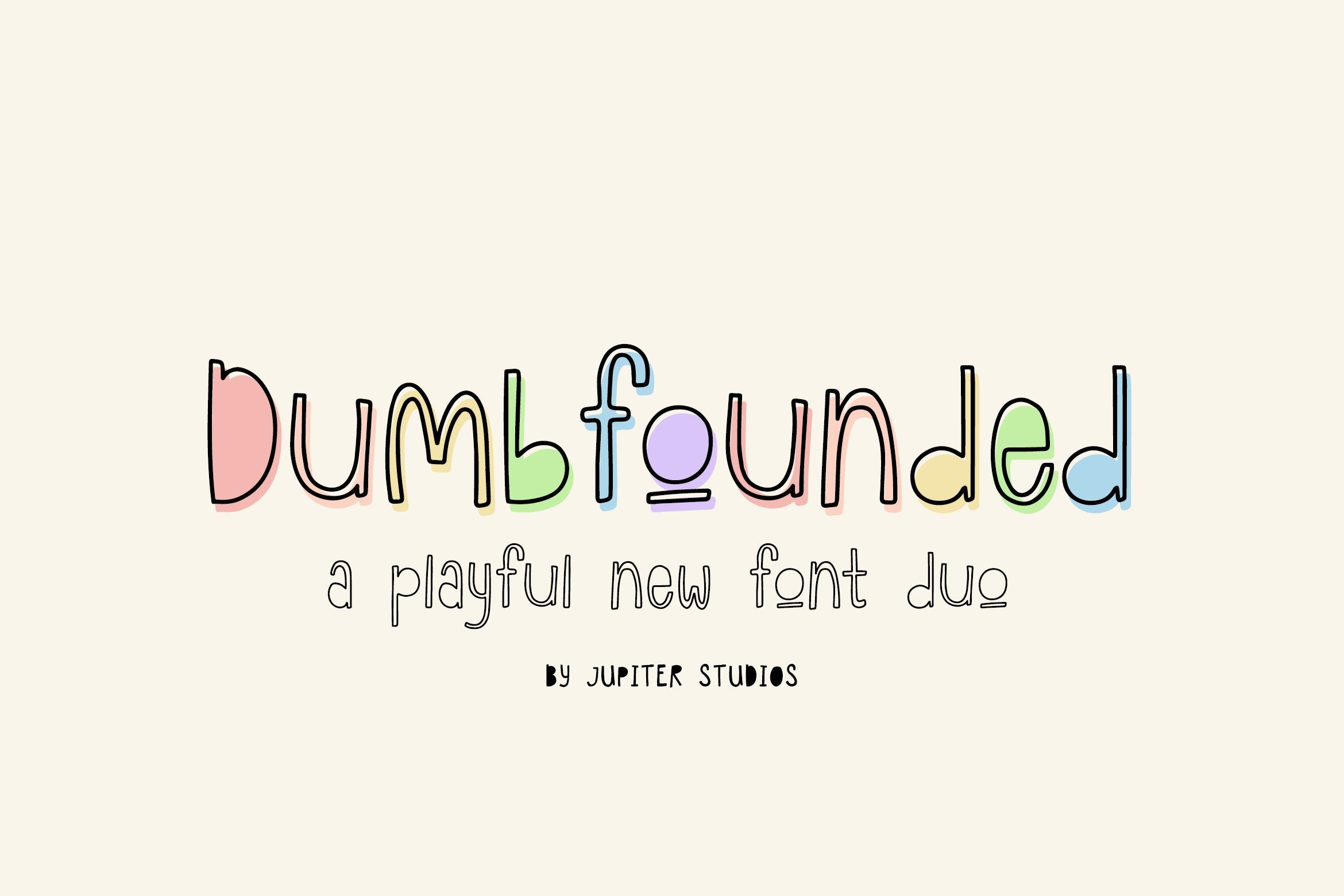 Dumbfounded Font Duo (Craft Fonts, Outline Fonts, Sketchy Fonts, Doodle ...