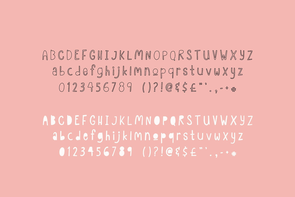Dumbfounded Font Duo (Craft Fonts, Outline Fonts, Sketchy Fonts, Doodle ...
