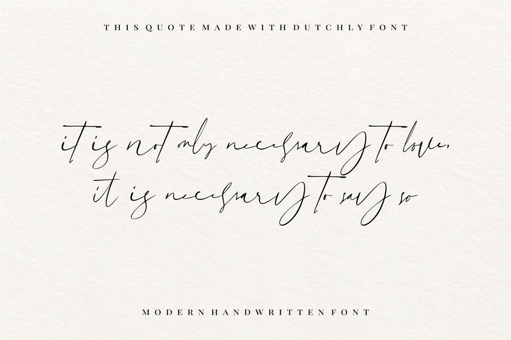 Dutchly – Modern Handwritten - So Fontsy