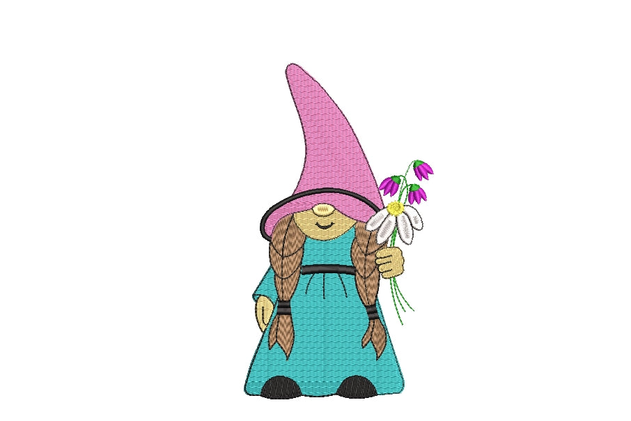 Dwarf girl for mom embroidery design, 6 sizes, - So Fontsy